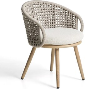 Taupe polstrovaná zahradní židle Lidario – Kave Home