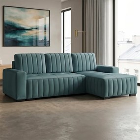 Malá sedací souprava HUGI | 240x140 cm | rozkládací + úložný prostor | VÝBĚR TKANIN
