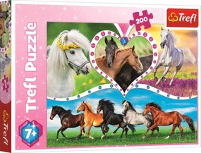TREFL PUZZLE Koně 48x34cm 200 dílků skládačka tr13248