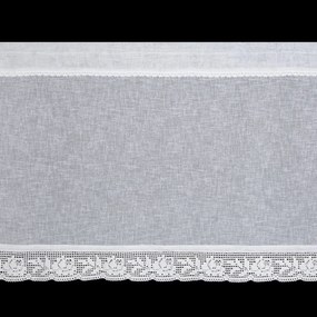 KRÁTKÁ ZÁCLONA NA PÁSCE LARI 150X60 CM BÍLÁ