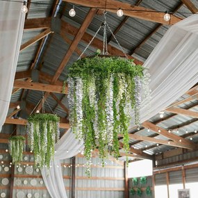 Svatební panely - Ceiling ring flower rain S