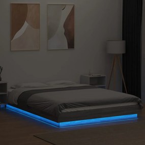 Rám postele s LED osvětlením šedý sonoma 120 x 200 cm kompozit 3281110