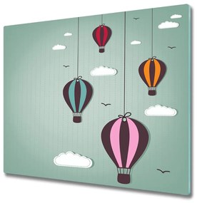Skleněná krájecí deska Létající balónky 60x52 cm