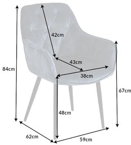 Designová židle  Garold petrolejový samet