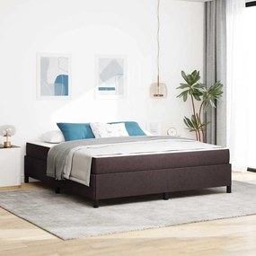 Postel s boxspringem Tmavě hnědá 180 x 200 cm textil 3398881