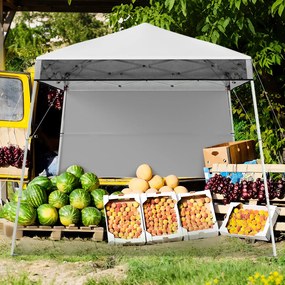 Costway Altán Výsuvný skládací altán Výškově nastavitelný s boční – 2 × 2 m