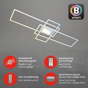 Briloner 3812019-LED Stm stropní svítidlo RAM 56W/230V Wi-Fi Tuya 111x42 cm + DO