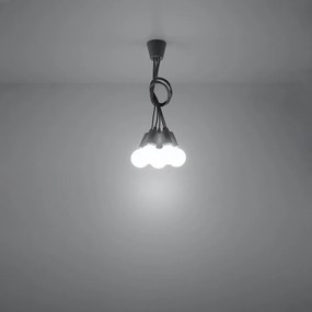 Sollux Lighting Závěsné svítidlo DIEGO 5 šedé