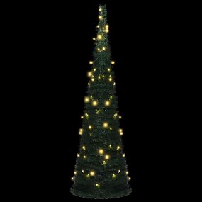 Pop-up umělý vánoční stromek s LED osvětlením zelený 150 cm 321523
