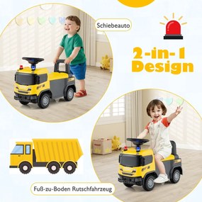 Costway 2 v 1 Policejní auto s volantem a úložným prostorem autíčko