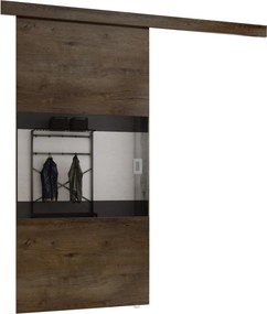 Posuvné dveře s krycí lištou LUMBA 80 tmavý jasan