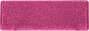 Schodové rohože 15 ks 65 x 21 x 4 cm růžové s obdélníkovým okrajem 326203