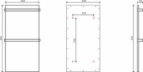 Sapho ELMIS 40 x 80 cm EB420 elektrický sušák ručníků 120 W bílá mat