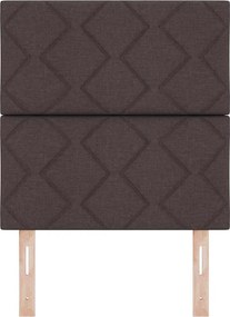 Čelo postele Tmavě hnědá 80 cm textil 3337876