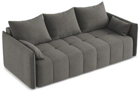 Tmavě šedá rozkládací/s úložným prostorem pohovka 225 cm Moku – Makamii