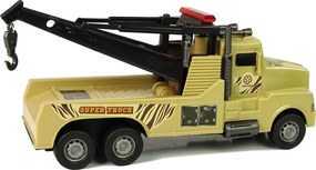 LEAN Toys Auto odtahový vůz asistenční služba 1:10 s lanem, hnědý