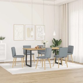 Jídelní židle 6 ks světle šedé textil 3315625
