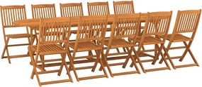 11dílný zahradní jídelní set 280x90x75cm masivní akáciové dřevo 3086980