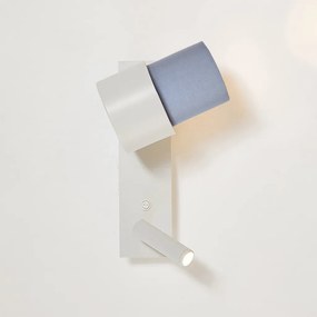 Moderní nástěnná lampička ke čtení Kan Wall Reader Vertical Barva svítidla: Bílá, Dekor: Cotonet šedý