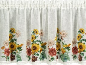 KRÁTKÁ ZÁCLONA NA PÁSCE ADELA 150X60 CM KVĚTY