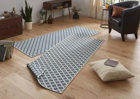 NORTHRUGS - Hanse Home koberce Kusový koberec Twin-Wendeteppiche 103128 blau creme – na ven i na doma - 200x290 cm