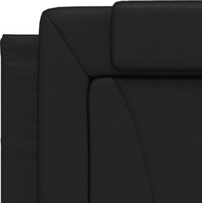 Postel Viana s matrací černá 90 x 200 cm umělá kůže 3208768