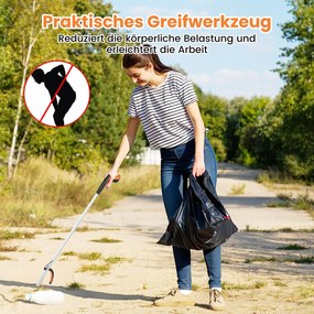 Costway Sada 2 extra dlouhých 88 cm uchopovacích kleští, zahradního chapadla