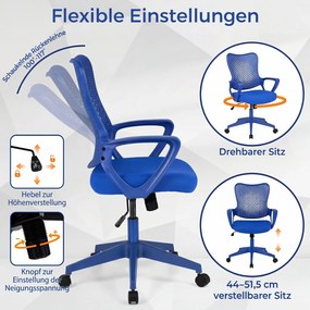 Costway Ergonomická kancelářská židle s prodyšnou síťovanou opěrkou a výškově