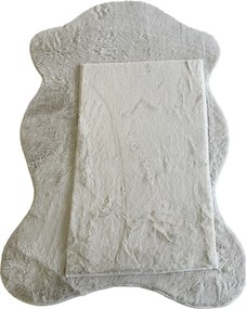 BE Koberec Puffy PUFFY 060 WHITE - bílý obdélníkový Rozměr: 40x60 cm