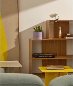 Světle šedá kovová stolní lampa s klipem (výška 16 cm) Jula – Kave Home