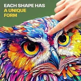 EscapeWelt Dřevěné puzzle Sova / 200 dílků /  Obtížnost: střední/ od 8