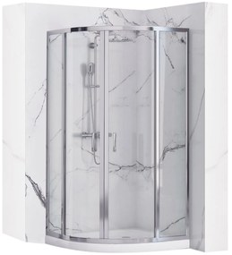Rea Look, čtvrtkruhový sprchový kout 90x90x190 cm, 5mm čiré sklo, chromový profil, REA-K7905