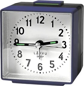 LAVVU Modrý budík SWEEP s plynulým chodem - 3 ROKY ZÁRUKA! LAS3064