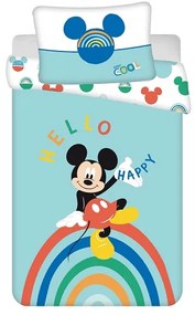 Jerry Fabrics Bavlněné povlečení Mickey Rainbow baby 100x135