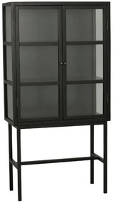 Černá dřevěná vitrína ROWICO MARSHALLE 160 x 85 cm