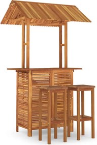 3dílný zahradní barový set masivní akáciové dřevo 3116008