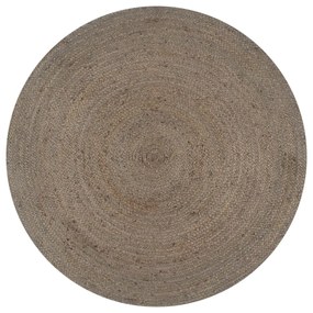 vidaXL Ručně vyrobený koberec z juty kulatý 150 cm šedý