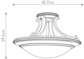 Feiss FE-KELHAM-HALL-SF - Přisazený lustr KELHAM HALL 2xE27/60W/230V