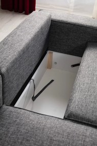 Hanah Home Rohová pohovka PIRLO tmavě šedá levá