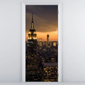 Fototapeta na dveře - New York při západu slunce (95x205cm)