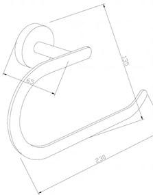 Mexen příslušenství, LOFT lázeňský držák na ručníky, chrom, 7012632-00