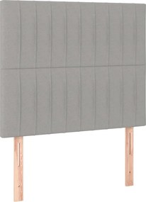 Box spring postel s matrací světle šedý 100 x 200 cm textil 3137293