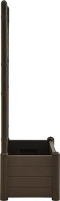 Zahradní truhlík s treláží 100 x 43 x 142 cm PP mokka 313984