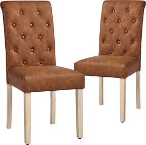 Sada 2 ks – Jídelní židle Yaheetech – tmavě šedá, 45,5 cm (šířka) × 62 cm (hloubka) × 98,5 cm (výška) (267482149218)