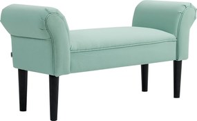HOMCOM Lavička na postel, čalouněná lavička, sedací lavička, chodbičková lavička do ložnice, nosnost až 130 kg, plachtovina, zelená, 102 x 36 x 51 cm