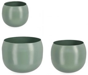 BIZZOTTO Set 3 květináčů KEYRA zelenošedá