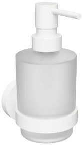 Sapho X-Round - Dávkovač mýdla s držákem, matné sklo/bílá XR103W