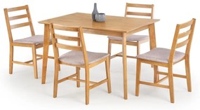Halmar Jídelní sestava stolu se 4 židlemi CORDOBA v odstínu světlý dub
