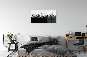 Obraz na skle Černá a bílá poznámky 140x70 cm
