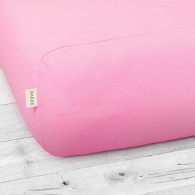 Jersey prostěradlo světle růžové na výšku matrace do 30 cm Velikost: 90 x 200